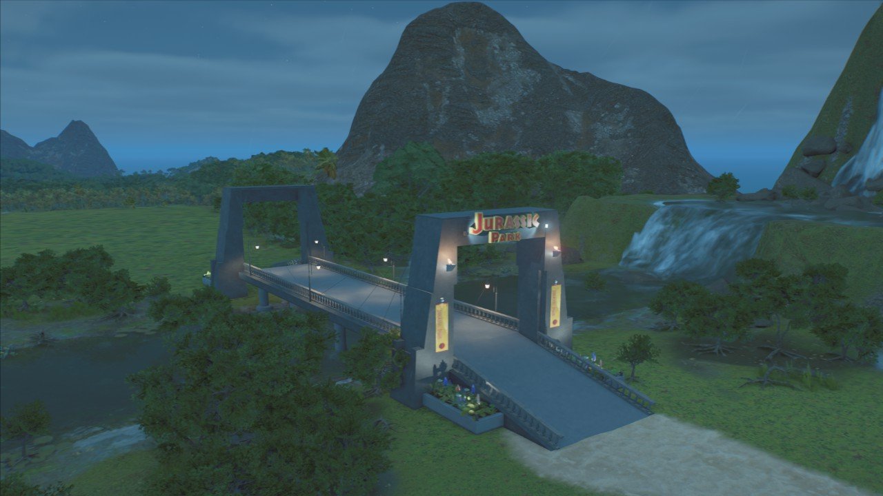 Jurassic Park Concrete Bridge - Jurassic World Evolution 3 creation - Frontier Workshop