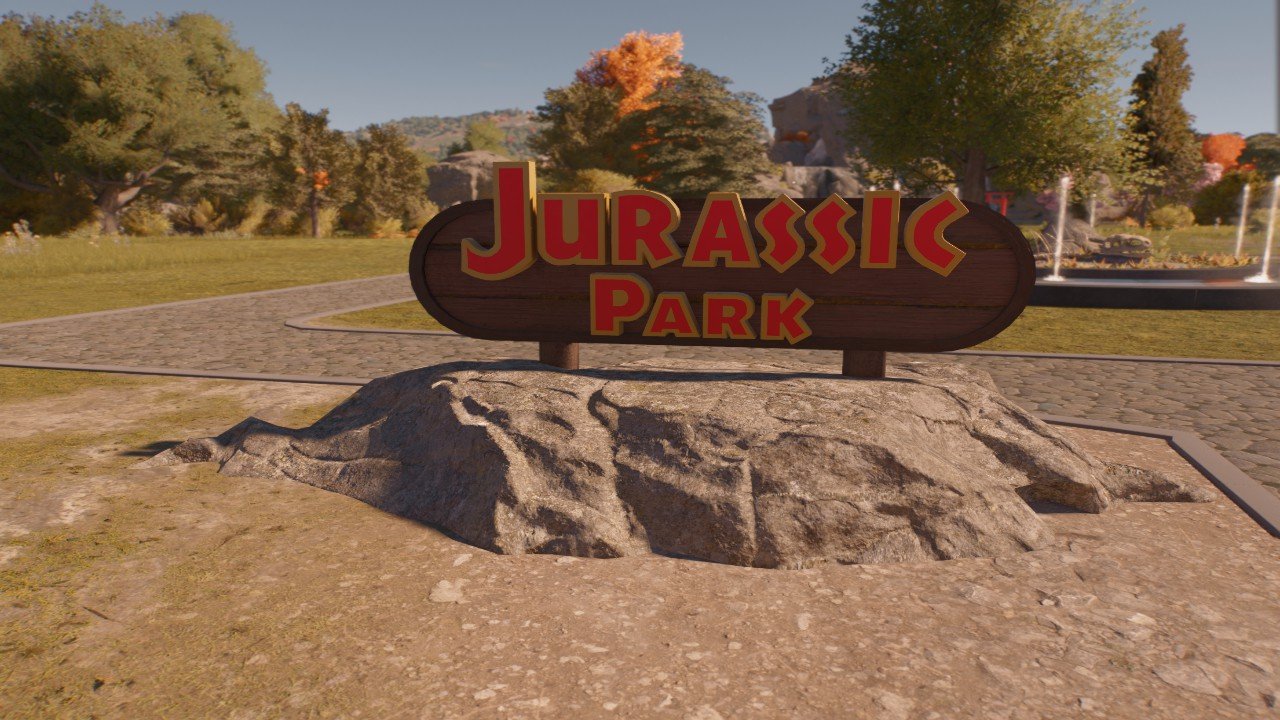 Jurassic Park Sign - Workshop - Jurassic World Evolution 3