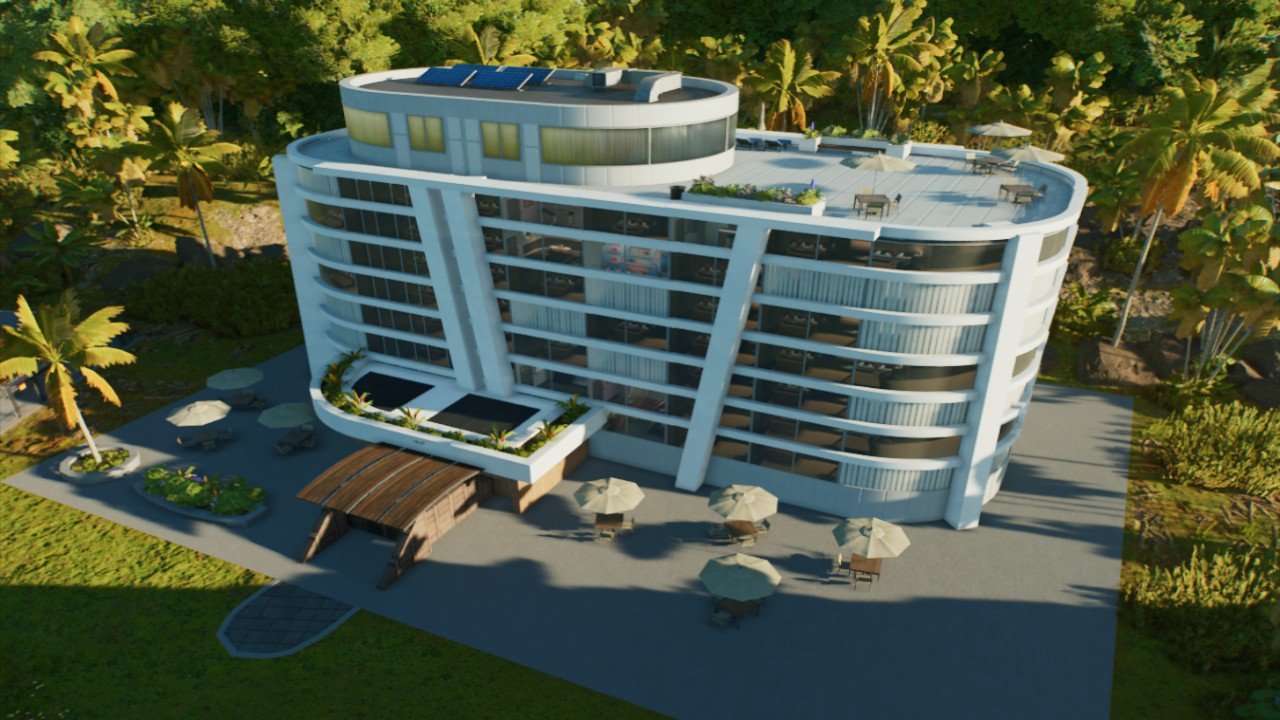 JWE1 Inspired Hotel - Jurassic World Evolution 3 creation - Frontier ...