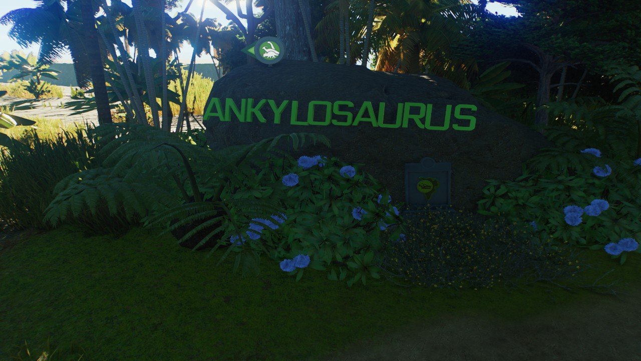 Ankylosaurus sign - Workshop - Jurassic World Evolution 3