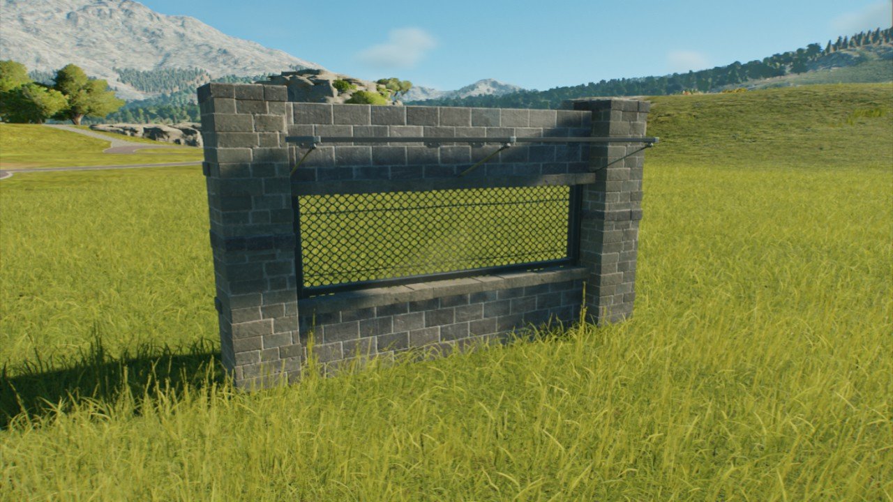 Brick Wall with Viewing - Workshop - Jurassic World Evolution 3