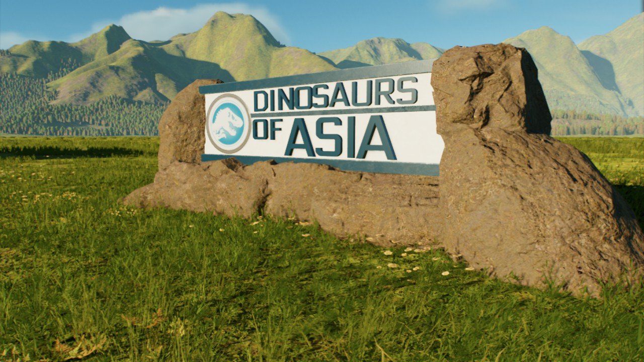 Dinosaurs of Asia sign - Workshop - Jurassic World Evolution 3