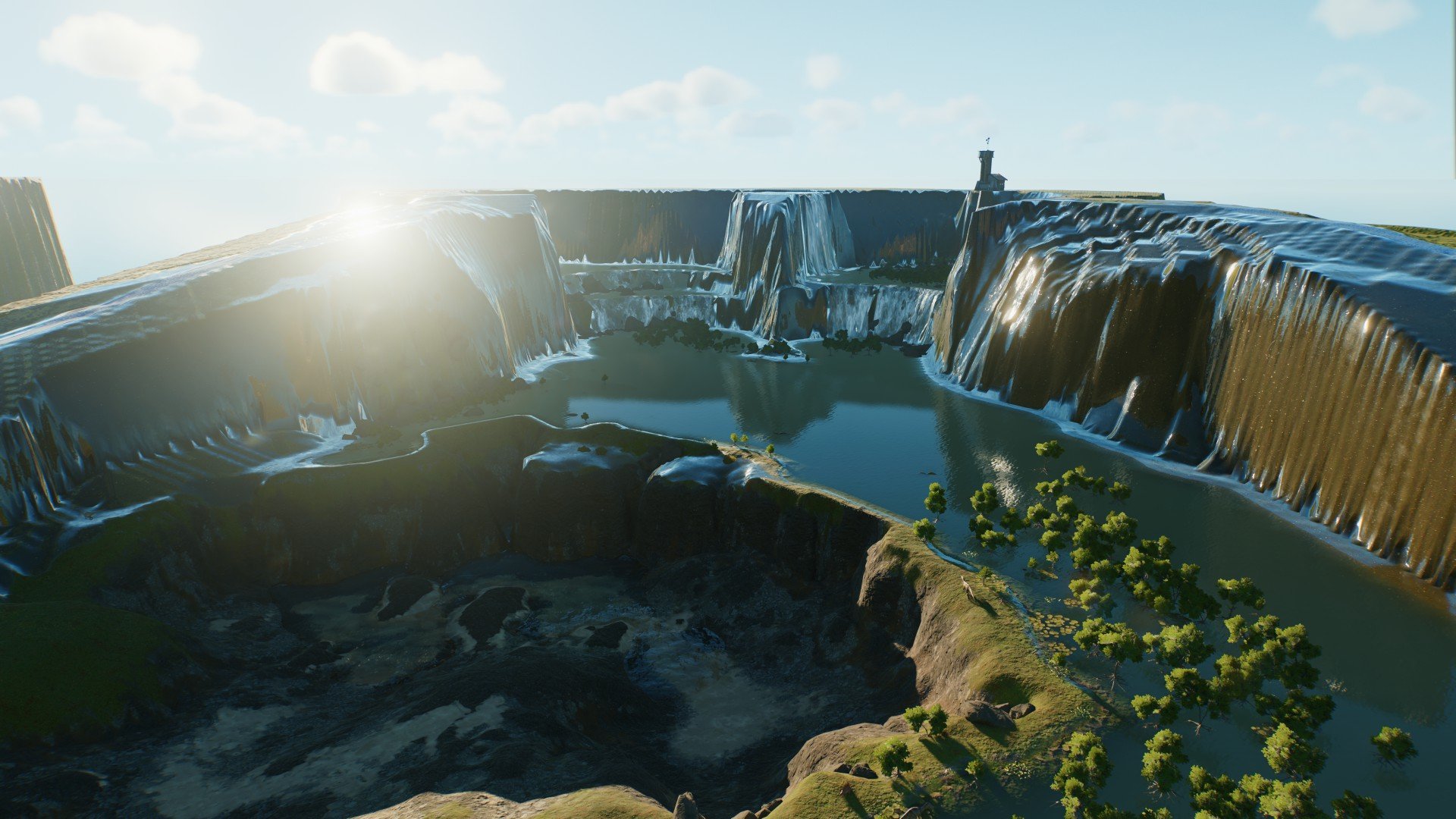 Waterfall habitat - Workshop - Jurassic World Evolution 3