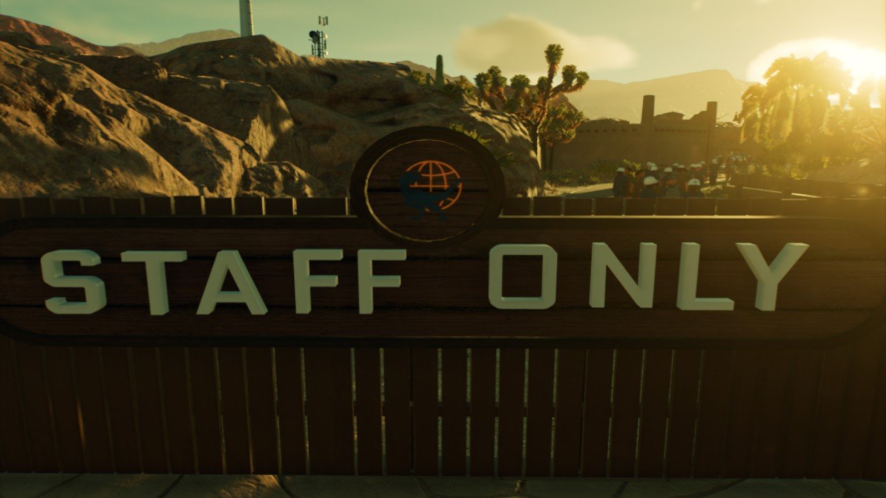 Staff only sign - Workshop - Jurassic World Evolution 3