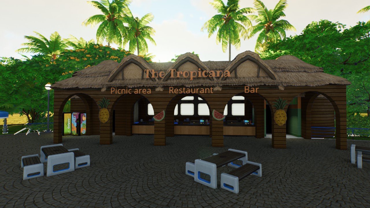 The Tropicana restaurant and Bar - Planet Coaster 2 mod - Frontier Workshop