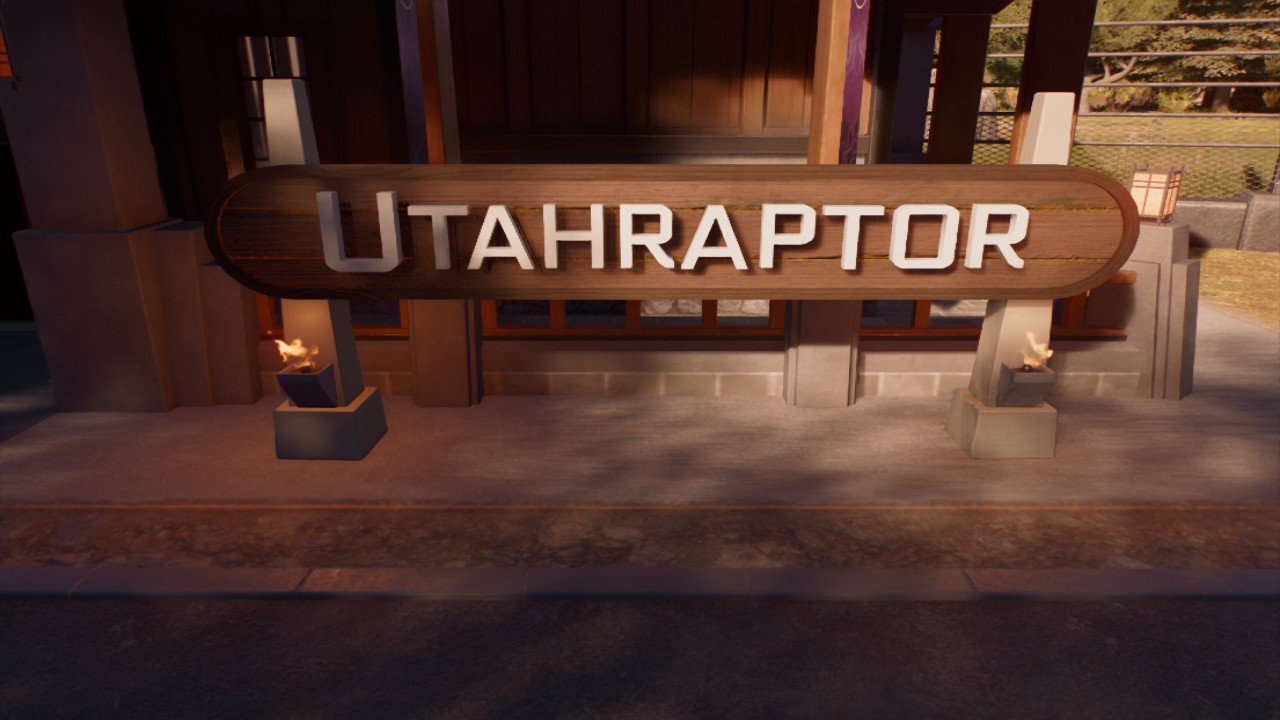 Utahraptor Sign - Workshop - Jurassic World Evolution 3