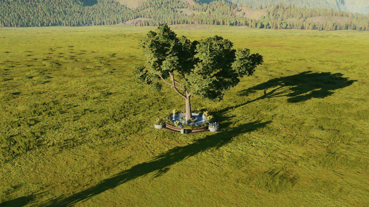 Fontaine avec arbre - Workshop - Jurassic World Evolution 3