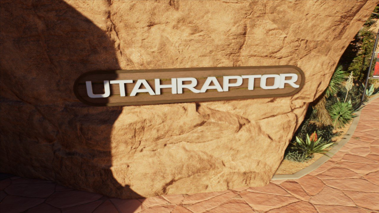 Utahraptor Sign - Workshop - Jurassic World Evolution 3
