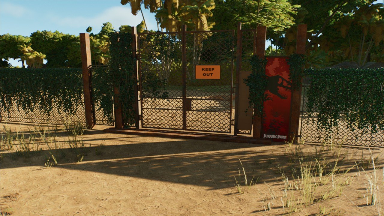 Wire fence "Keep Out" - Workshop - Jurassic World Evolution 3