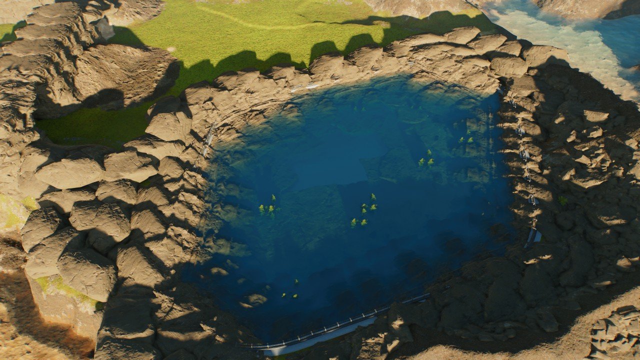 Shallow lagoon - Jurassic World Evolution 3 creation - Frontier Workshop