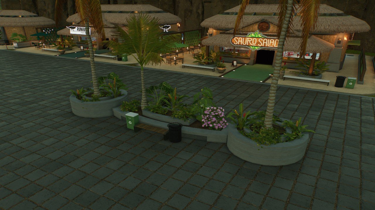 Planters with bench - Workshop - Jurassic World Evolution 3