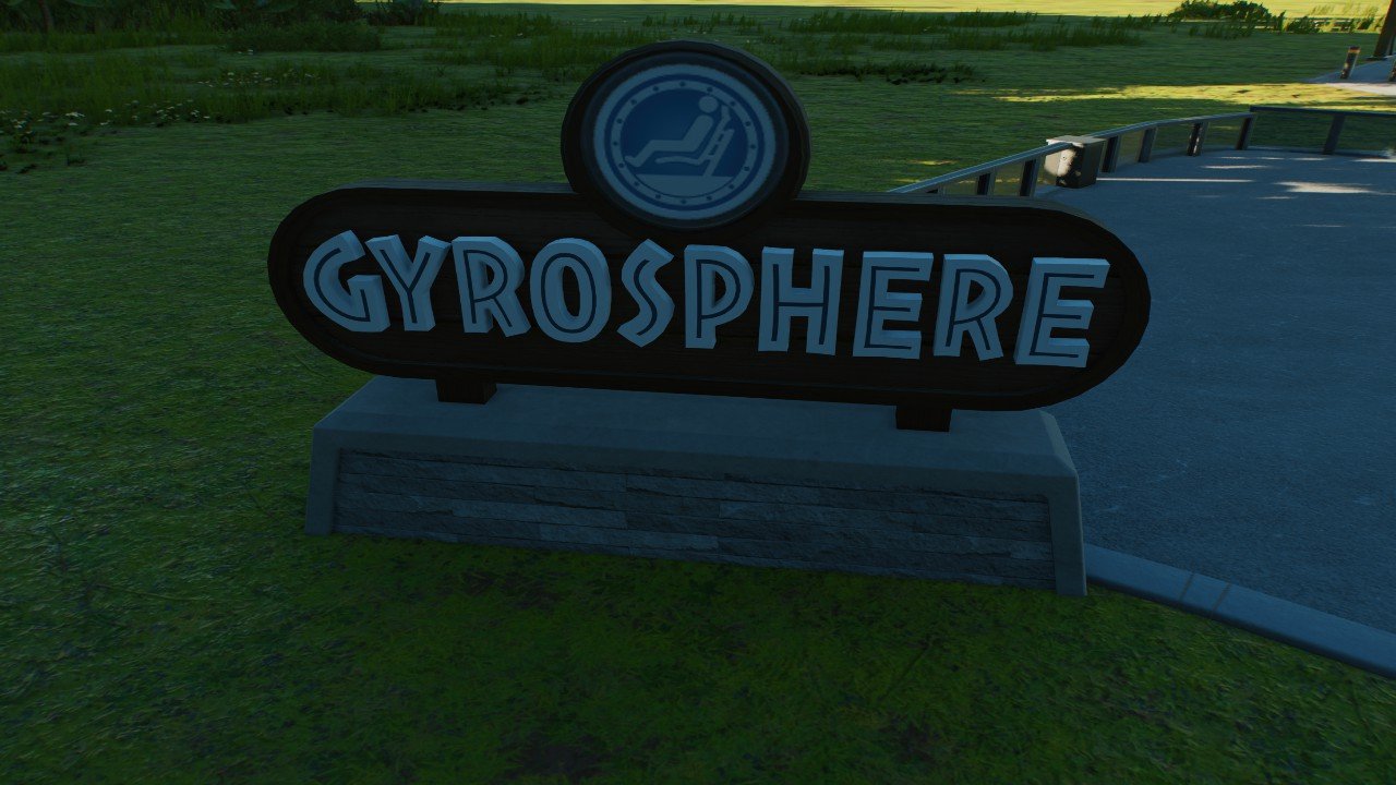 Gyrosphere sign - Workshop - Jurassic World Evolution 3