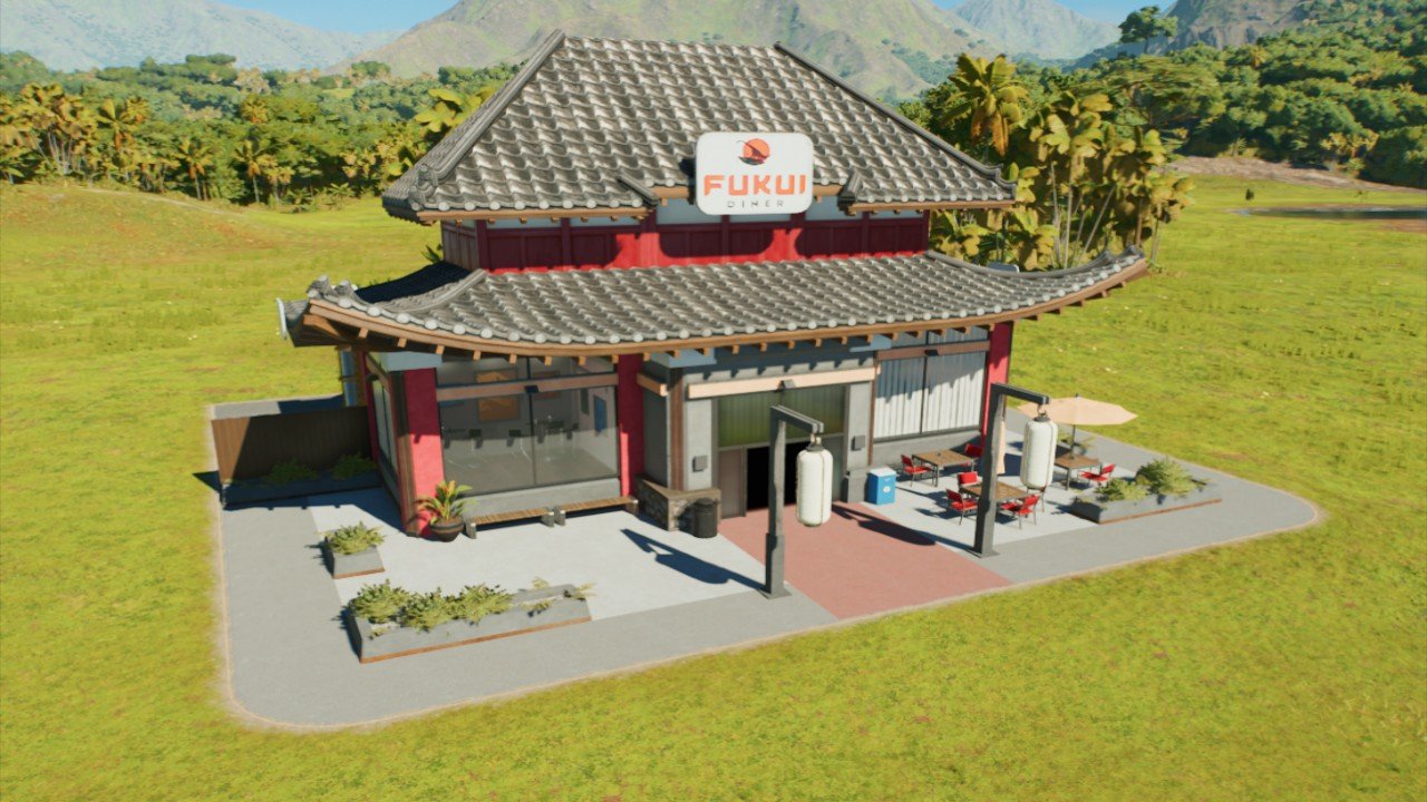 Small Food Amenity Sushi Theme - Workshop - Jurassic World Evolution 3