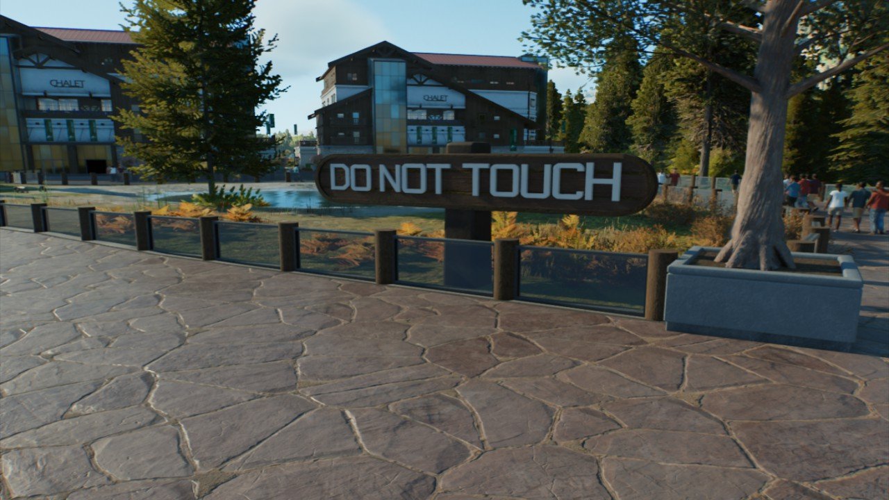 Do Not Touch Sign - Workshop - Jurassic World Evolution 3