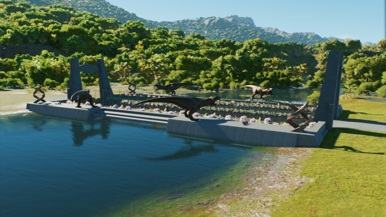 BRIDGE OVER WATER FINAL - Jurassic World Evolution 3 creation - Frontier Workshop