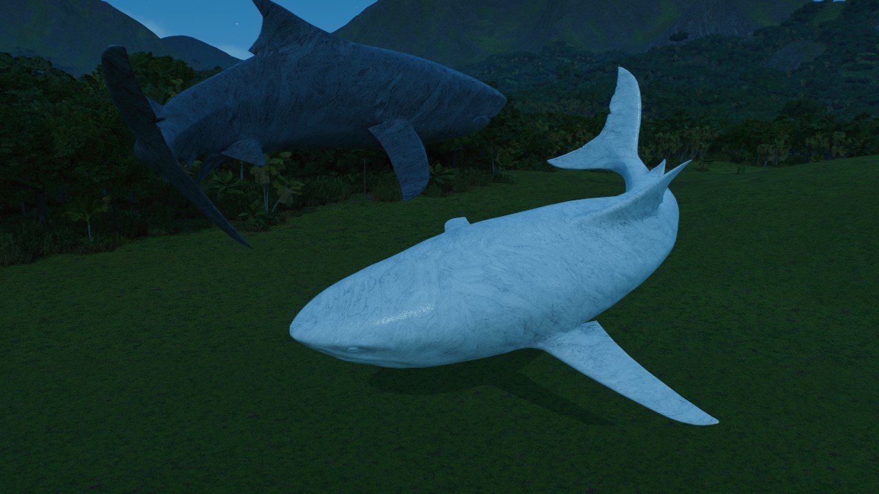 Japan ying yang Megalodon statue - Workshop - Jurassic World Evolution 3