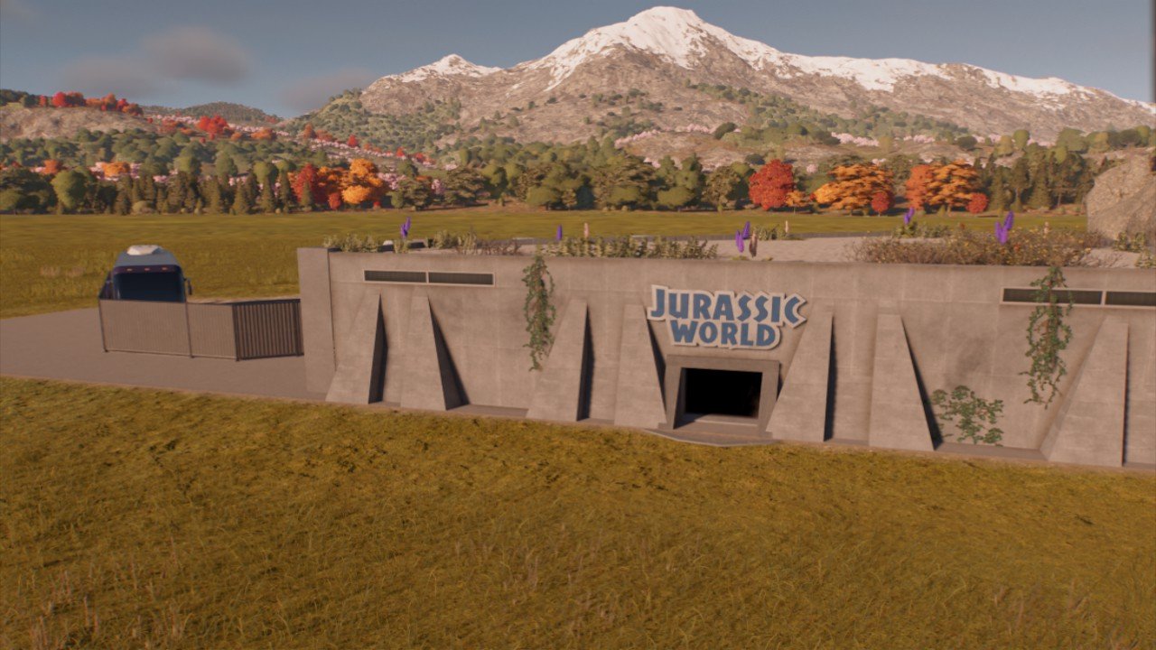 Natural Brutalist Entrance Building - Workshop - Jurassic World Evolution 3