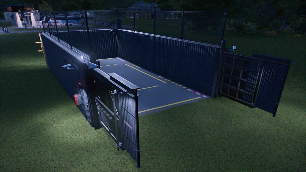Temporary Landing Zone Cage (Open) - Workshop - Jurassic World Evolution 3