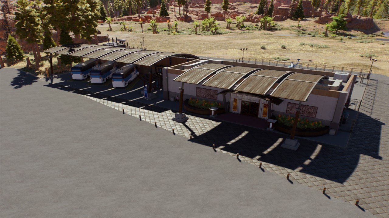 Jurassic World Style Entrance w/ Helicopter & Buses - Workshop ...
