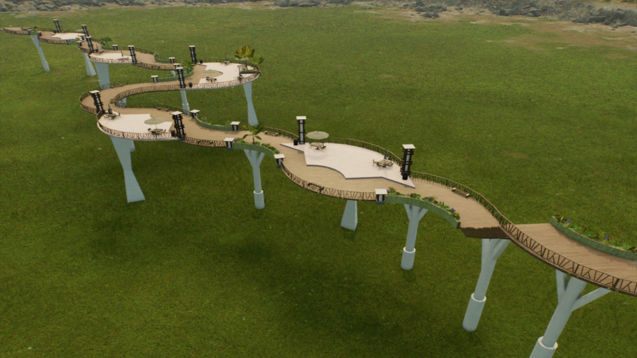 Complete elevated walkway (large) - Workshop - Jurassic World Evolution 3