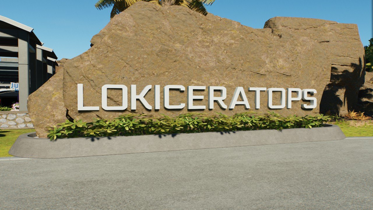 Lokiceratops Sign - Workshop - Jurassic World Evolution 3