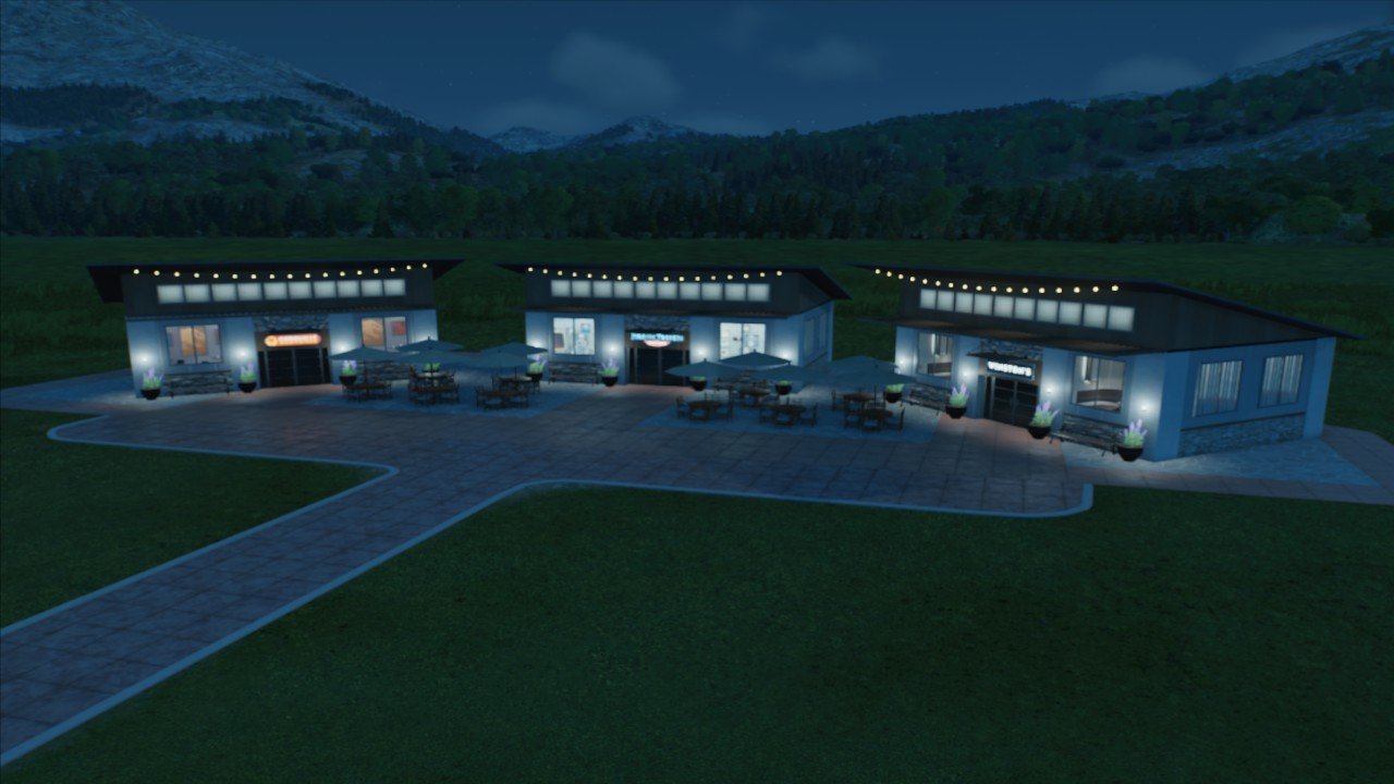 Shopping & Dining Area - Small Amenities - Workshop - Jurassic World ...