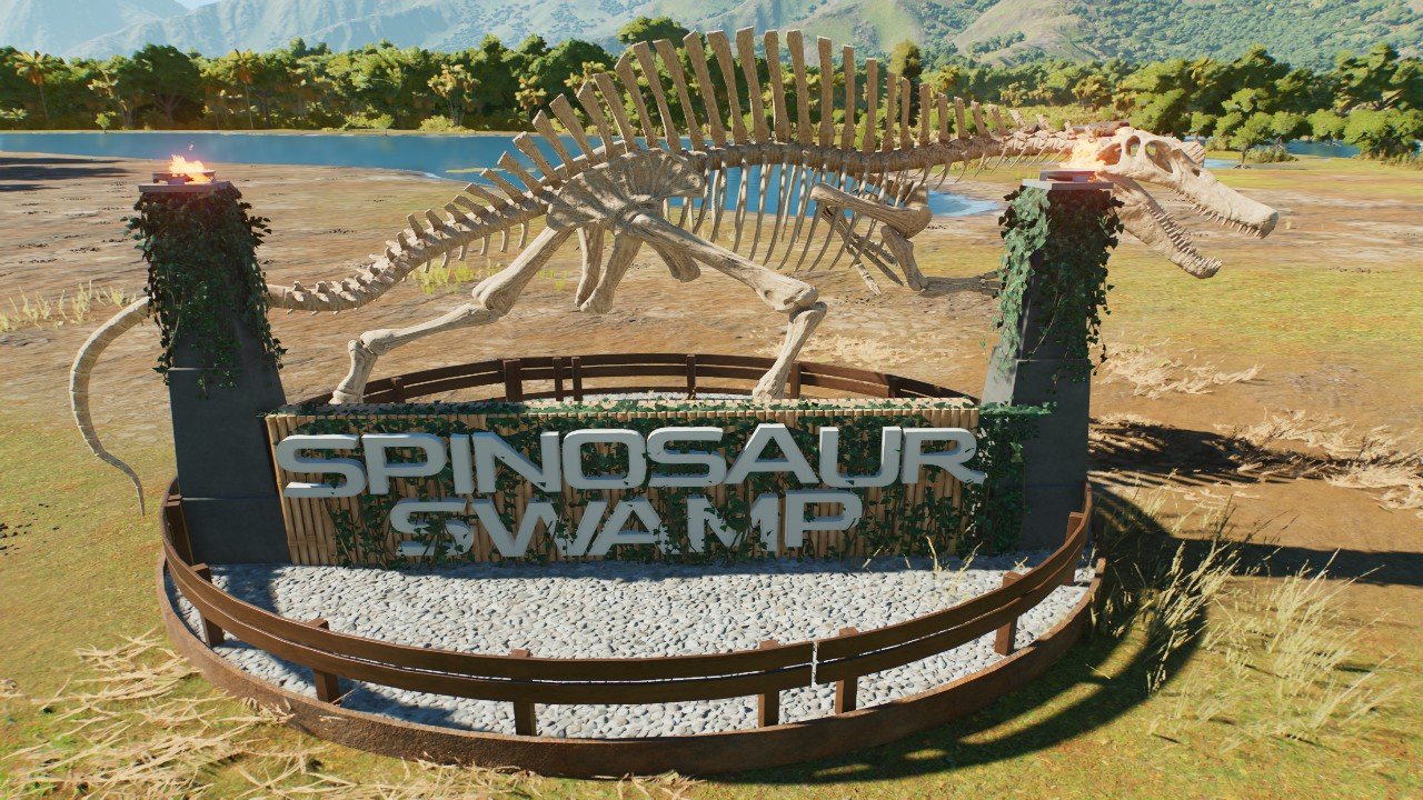 Spinosaurus swamp Statue/Sign - Workshop - Jurassic World Evolution 3