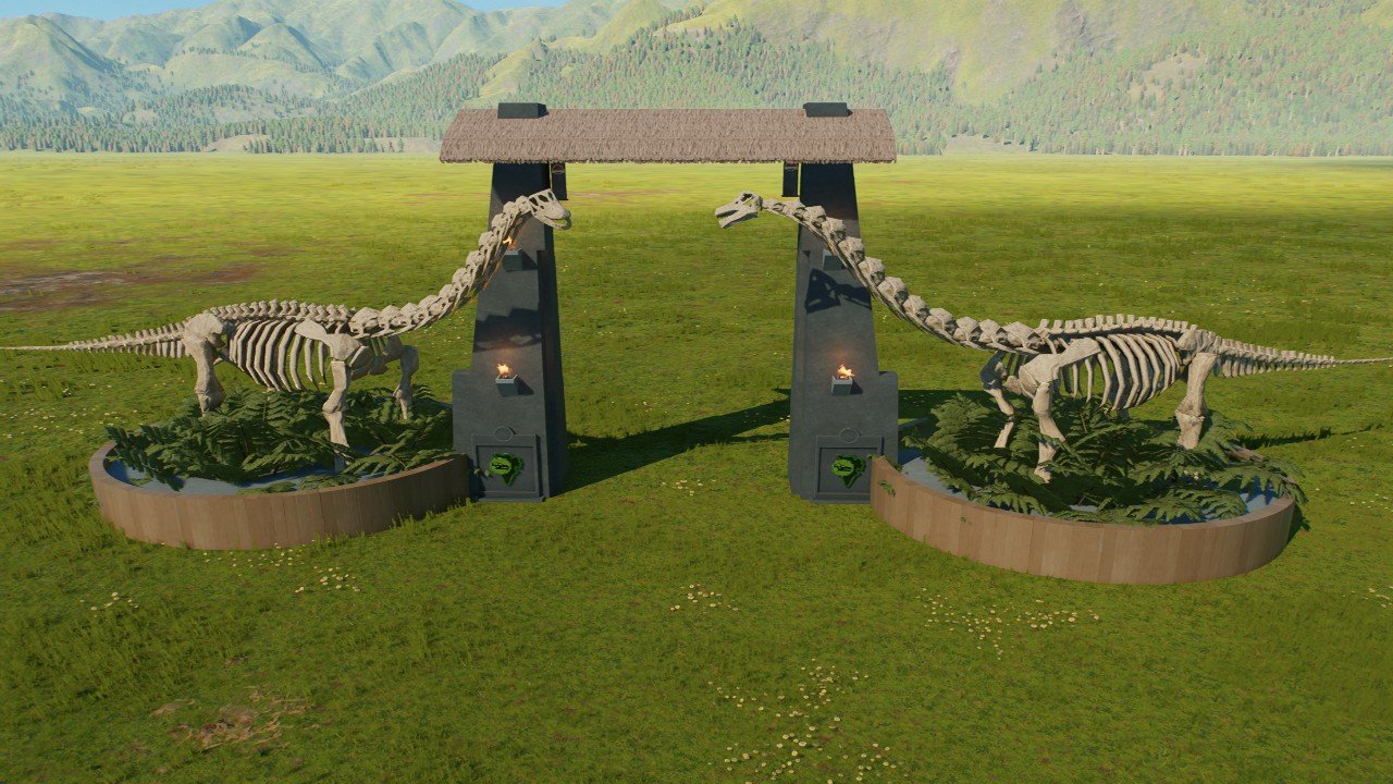 sauropod entrance way - Workshop - Jurassic World Evolution 3