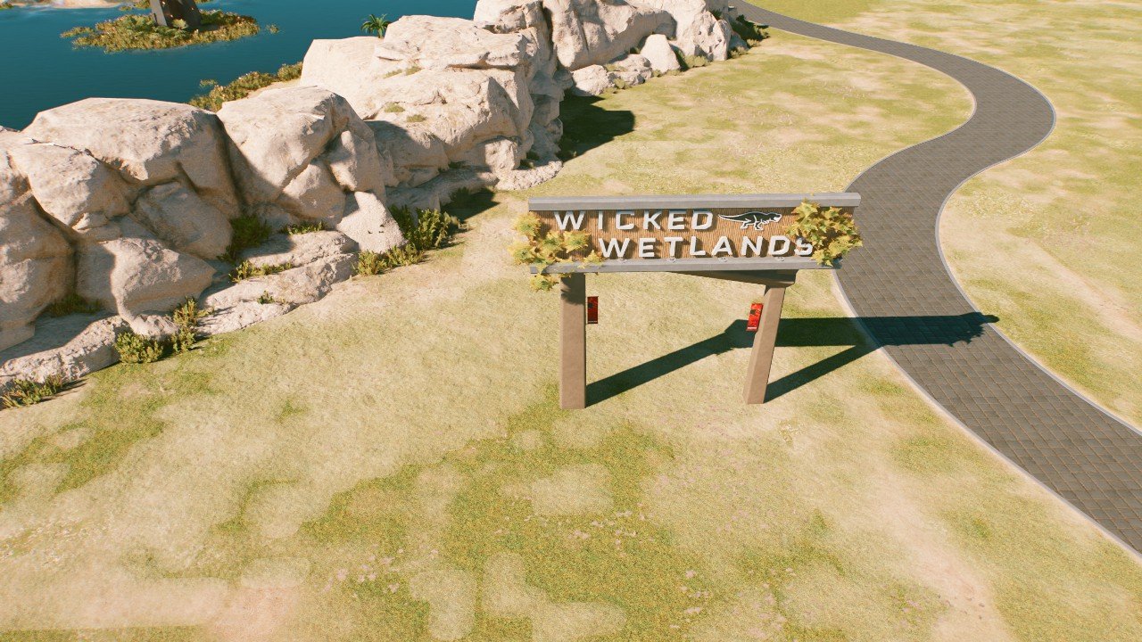 Wicked wetlands sign - Workshop - Jurassic World Evolution 3