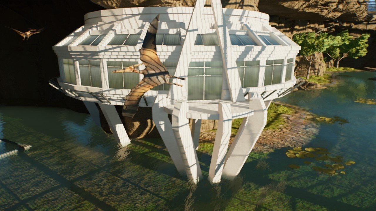 Pteratops Lodge Aviary Attraction - Jurassic World Evolution 3 creation ...