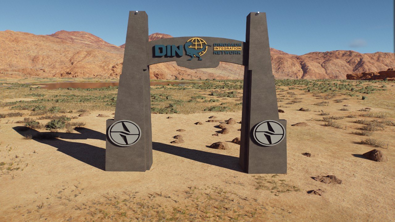 Din theme dinosaur park sign - Workshop - Jurassic World Evolution 3