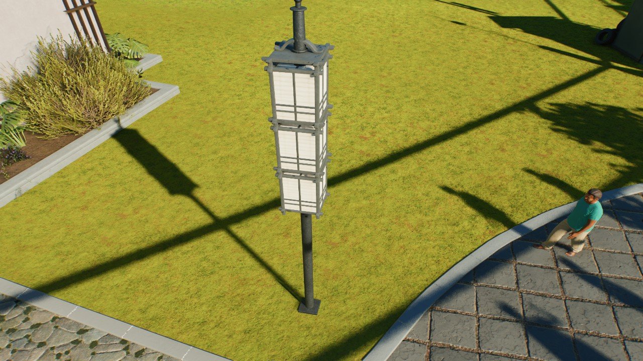 Asian Stacked Lamp Post - Workshop - Jurassic World Evolution 3