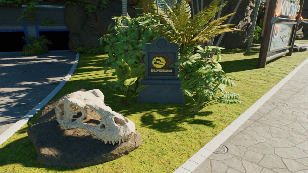 Dilophosaurus Sign - Workshop - Jurassic World Evolution 3