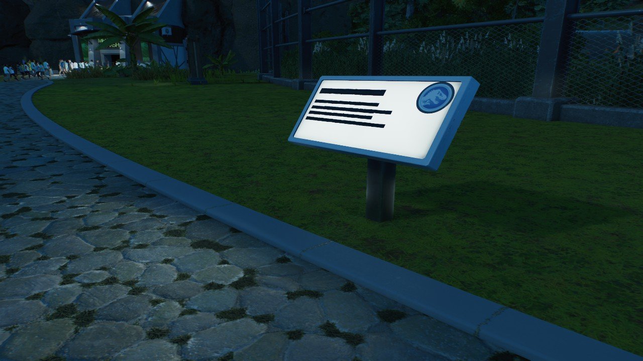 Cheeky little information sign/stand - Workshop - Jurassic World ...