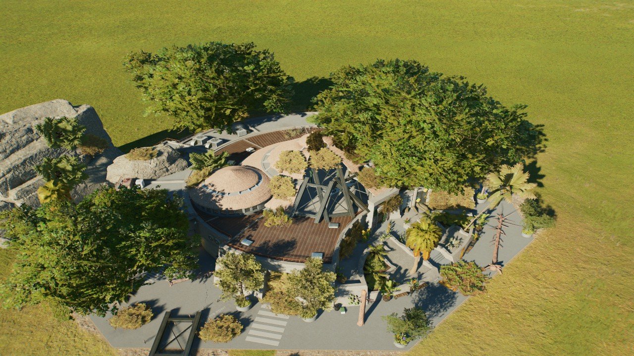 Ruined jurrasic park vister center - Workshop - Jurassic World Evolution 3