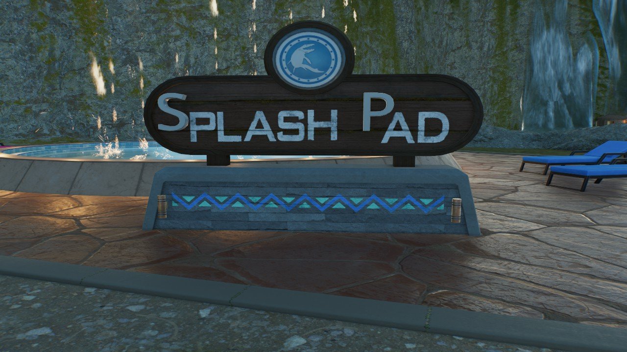 Splash Pad Sign - Workshop - Jurassic World Evolution 3