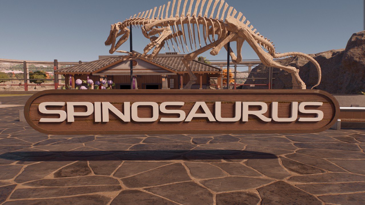Spinosaurus Sign - Workshop - Jurassic World Evolution 3
