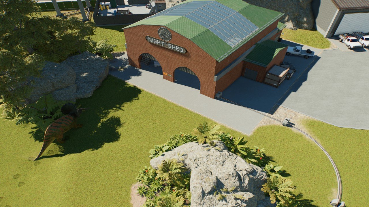 Night Time Dinosaur Stable - Workshop - Jurassic World Evolution 3