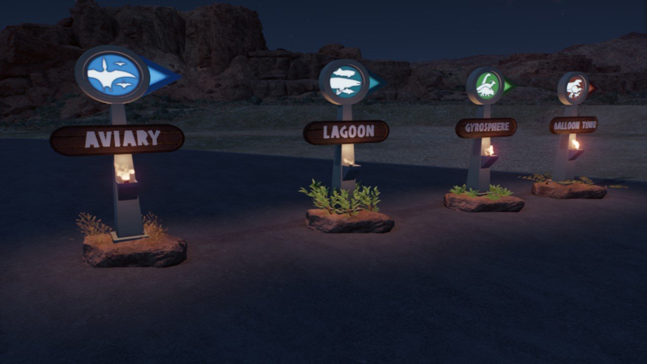 attraction signs - Workshop - Jurassic World Evolution 3