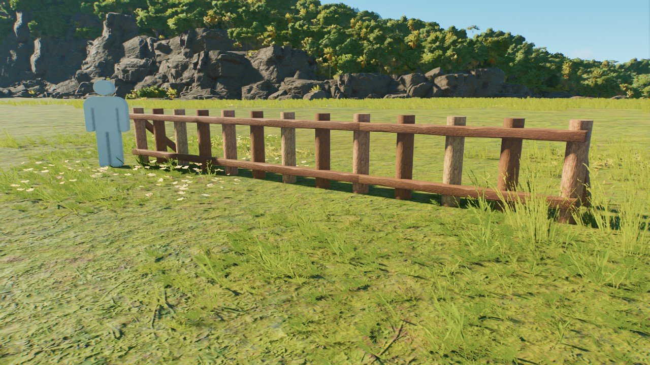 Prehistoric Park Small Wooden Fence Version (B) [1-Wall Set] - Jurassic ...