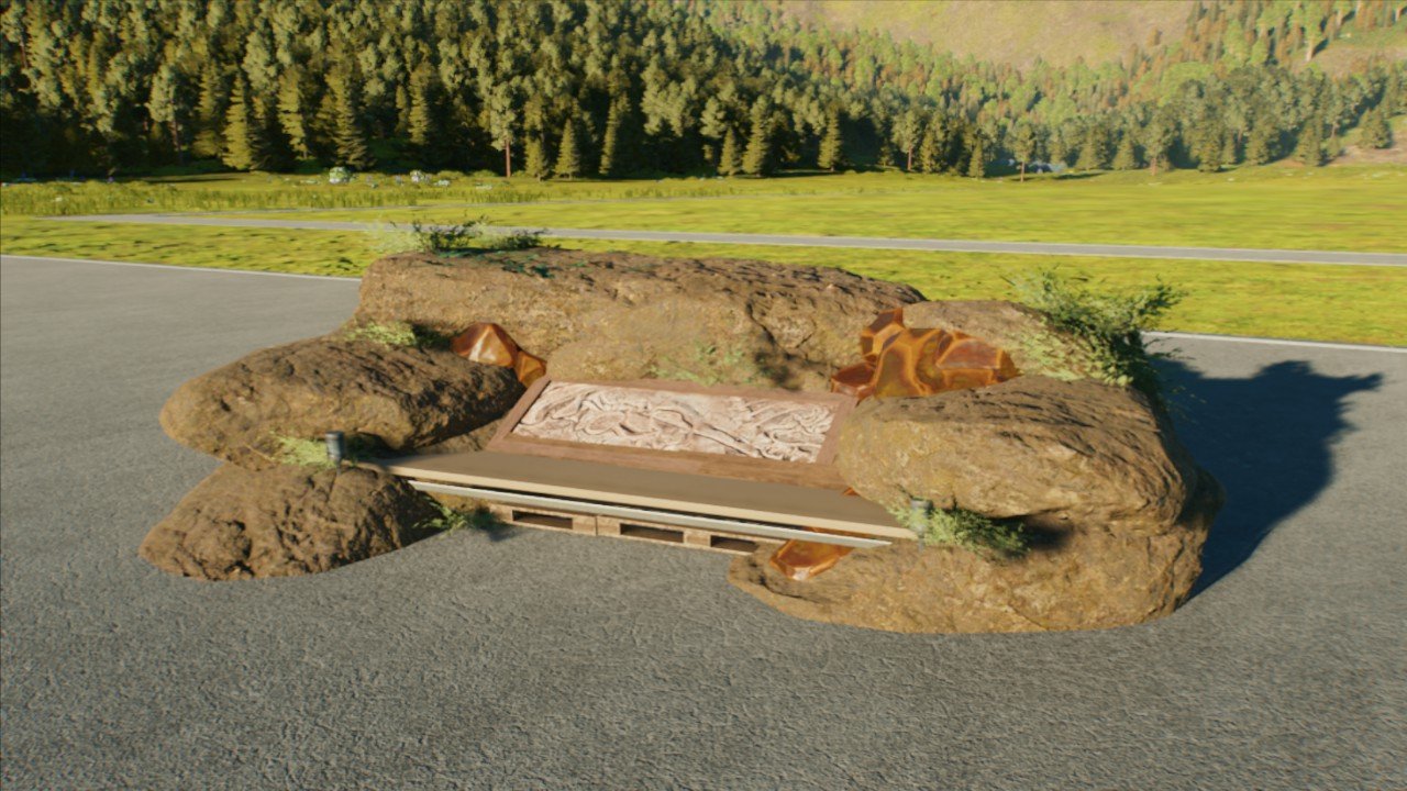 Rock Amber Bench Seating - Workshop - Jurassic World Evolution 3