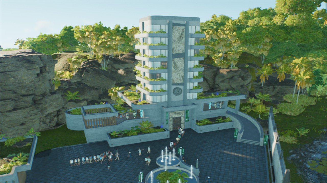 LARGE HOTEL_TROPICAL BRUTALISM - Workshop - Jurassic World Evolution 3