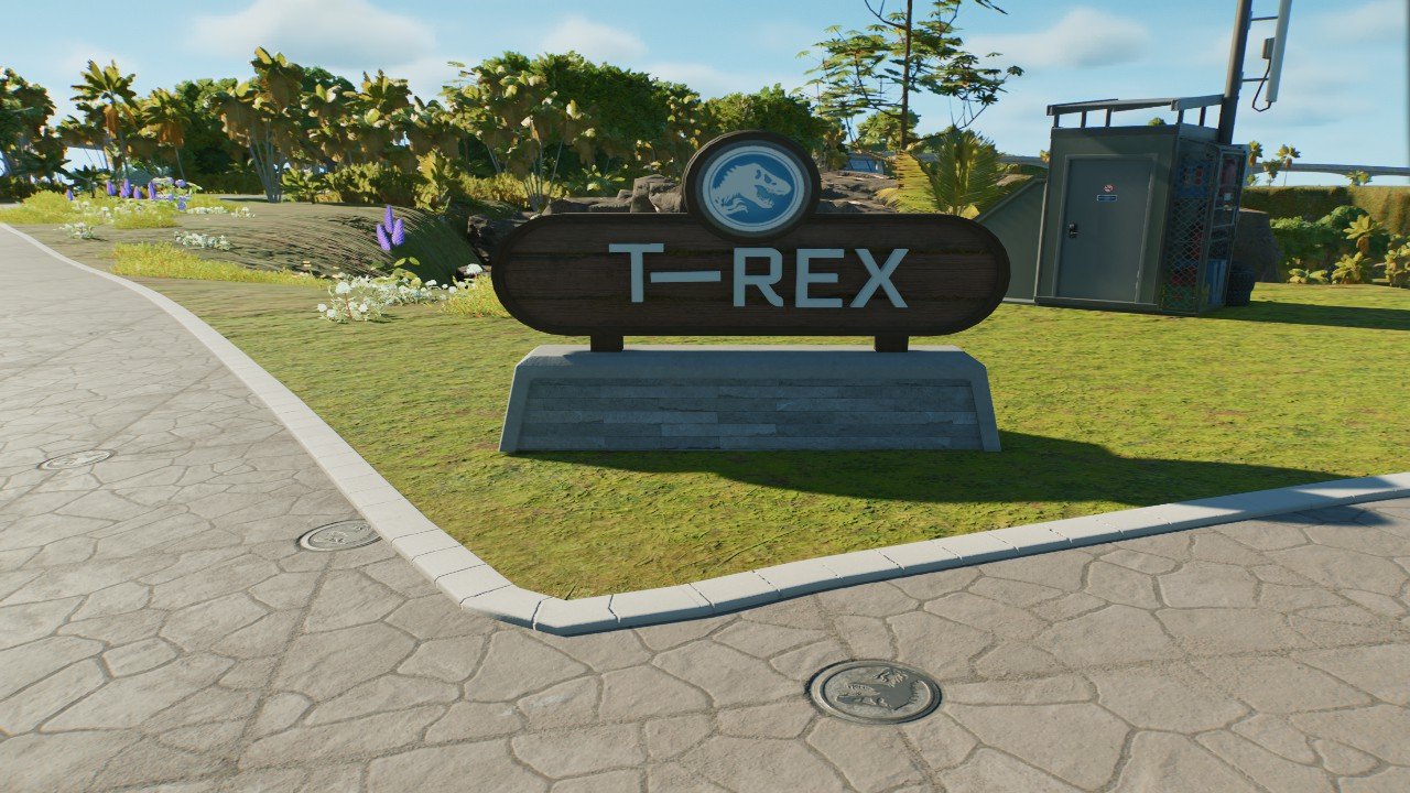 Trex sign - Workshop - Jurassic World Evolution 3