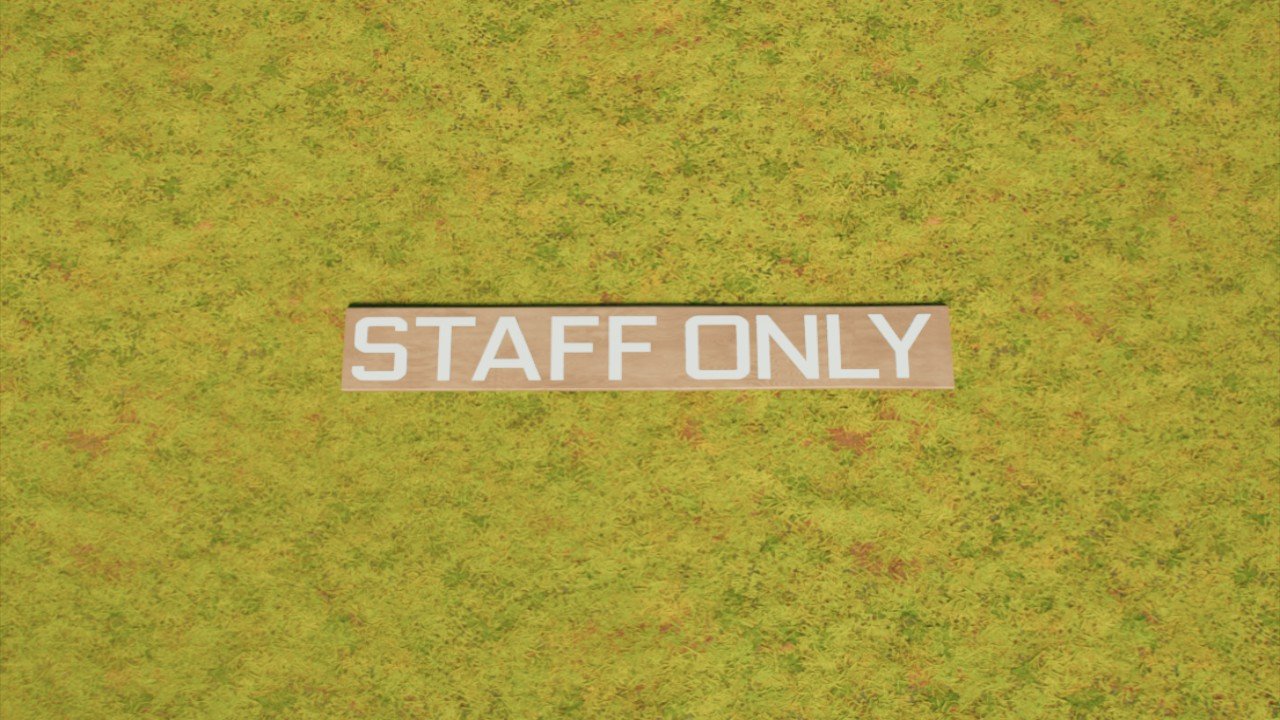 Staff Only Sign - Workshop - Jurassic World Evolution 3