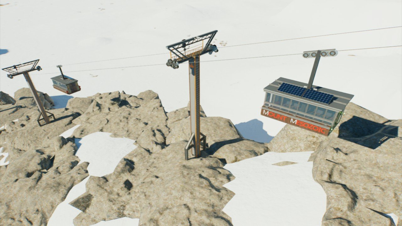 Mountain Gondola Ski Lift (with hyperloop) - Workshop - Jurassic World Evolution 3