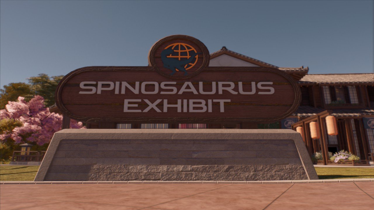 DIN - Spinosaurus Exhibit Sign - ワークショップ - ジュラシック・ワールド・エボリューション 3