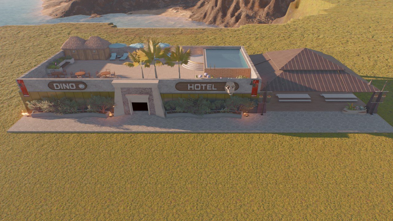 Dino hotel - Jurassic World Evolution 3 creation - Frontier Workshop