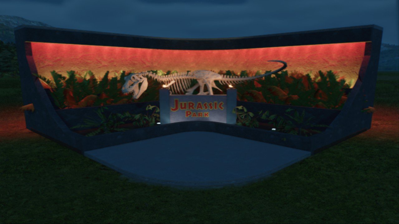 Jurassic Park Entrance Display - Workshop - Jurassic World Evolution 3