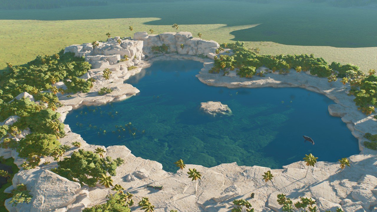 Shallow lagoon - Jurassic World Evolution 3 creation - Frontier Workshop