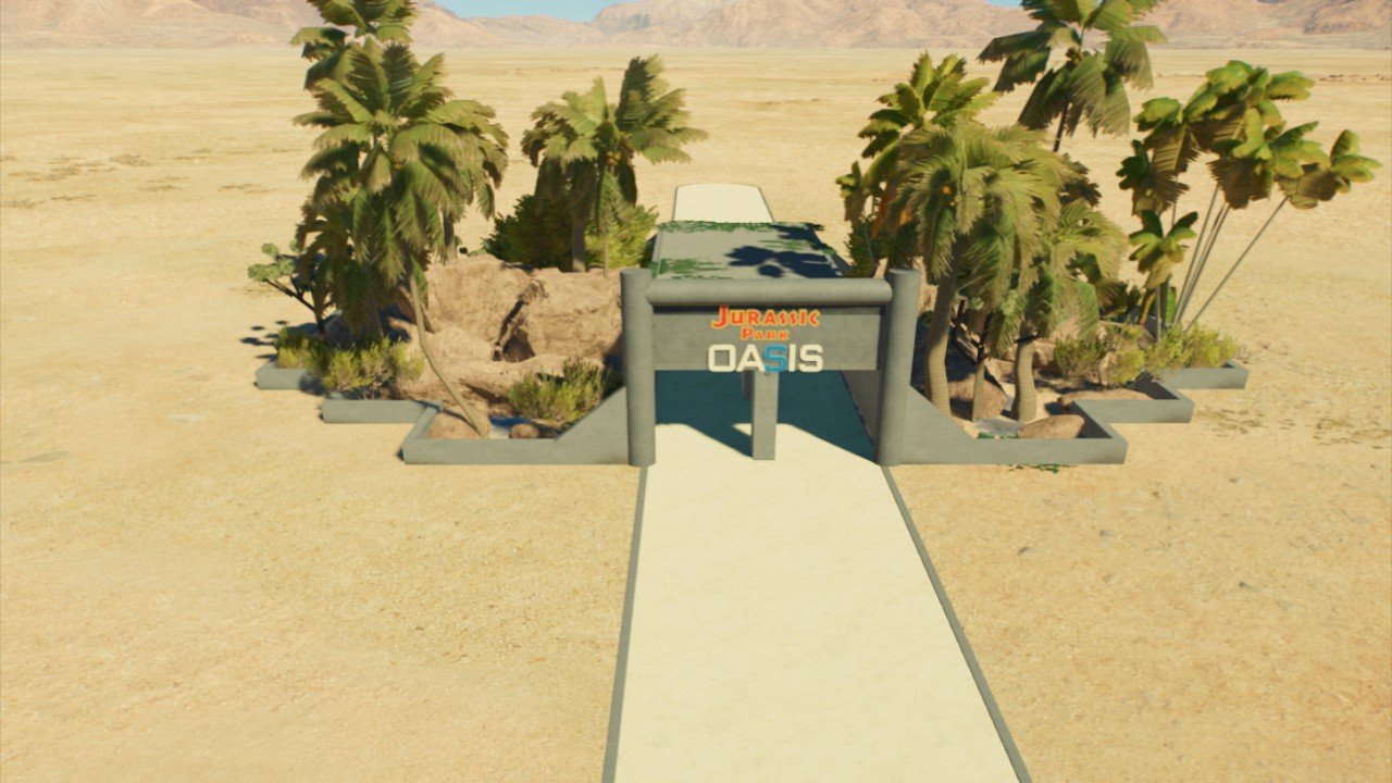 Jurassic Park: OASIS Tunnel Sign - Workshop - Jurassic World Evolution 3